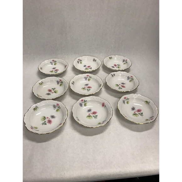 Winterling | Dining | 9 Pcs Bowl Vintage China Flowers Porcelain ...